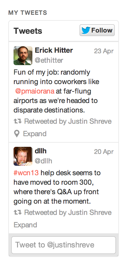 Changes to the Twitter Widget