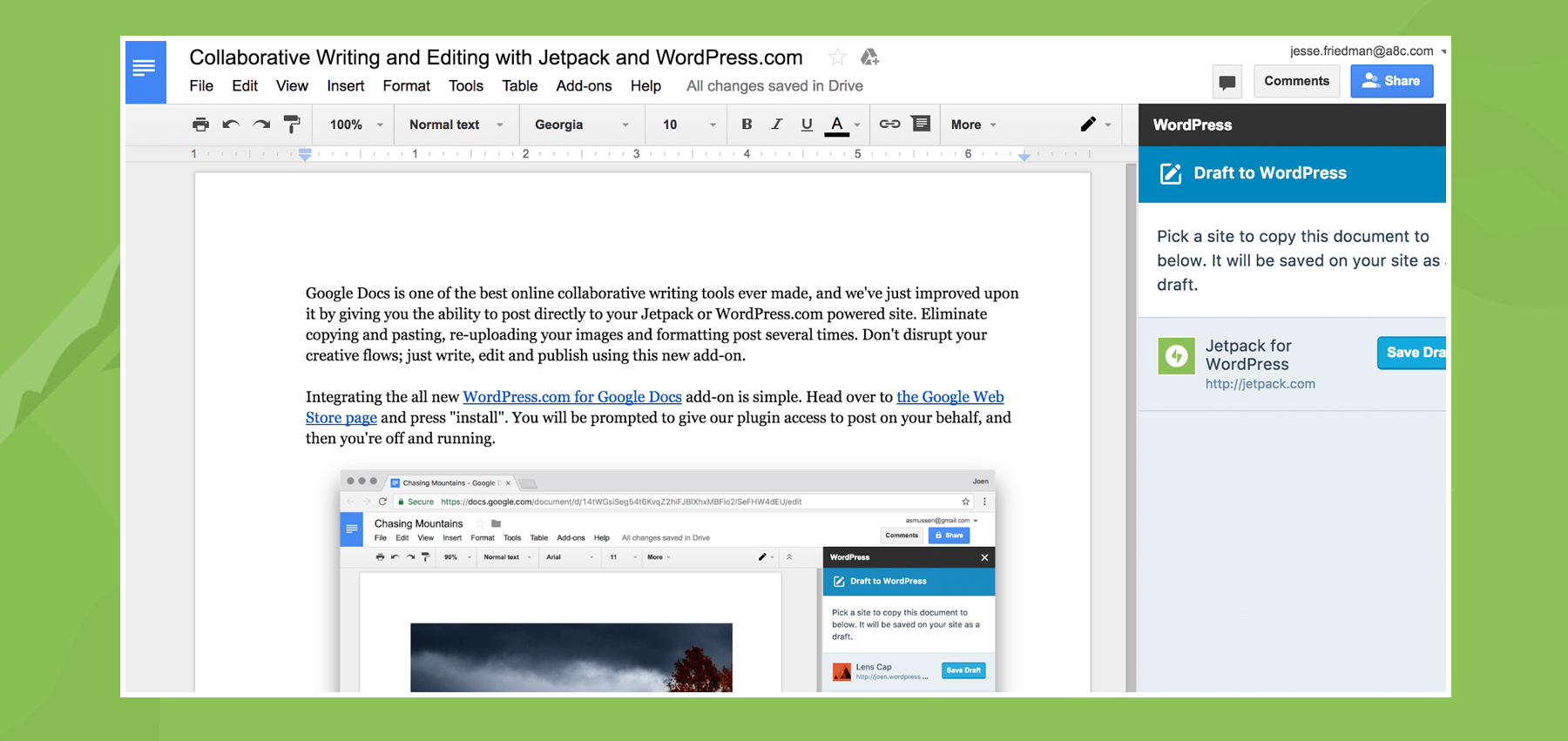 Collaborative Writing for WordPress with Google Docs