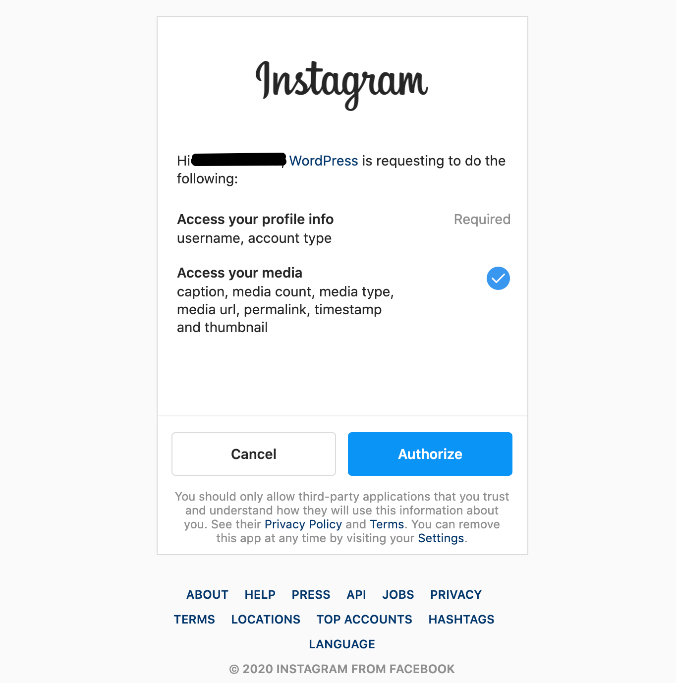 Latest Instagram Posts Block