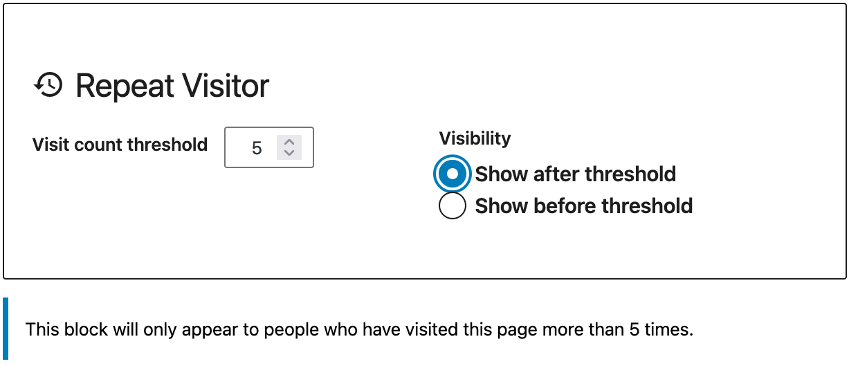 Repeat Visitor Block