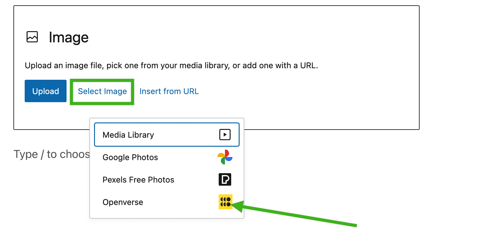 Use Openverse Media Library Support