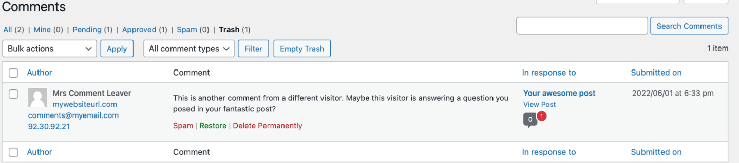 WordPress Comments: How to Moderate, Disable, & Stop Spam