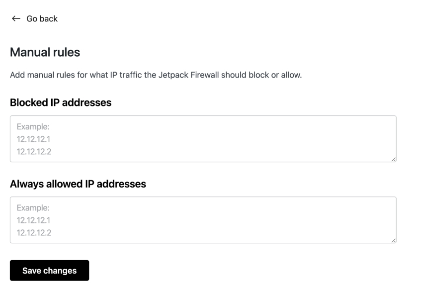 Jetpack Firewall in the Jetpack Protect Plugin