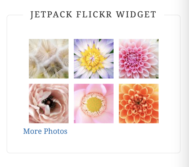 Jetpack Flickr Widget