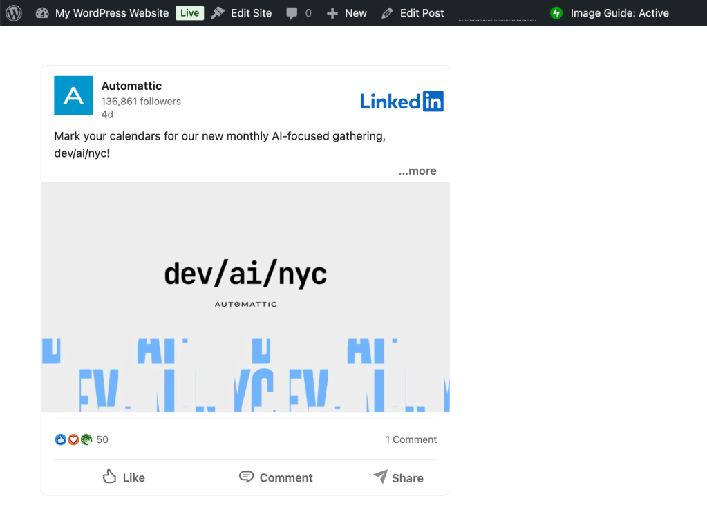 How to Embed LinkedIn Posts in WordPress (Block + Classic)